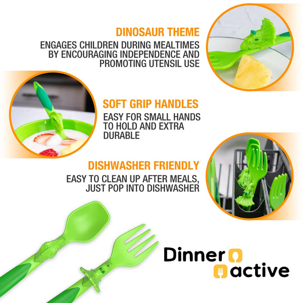 2-Piece Dinosaur Themed Utensil Set - Masontops.com