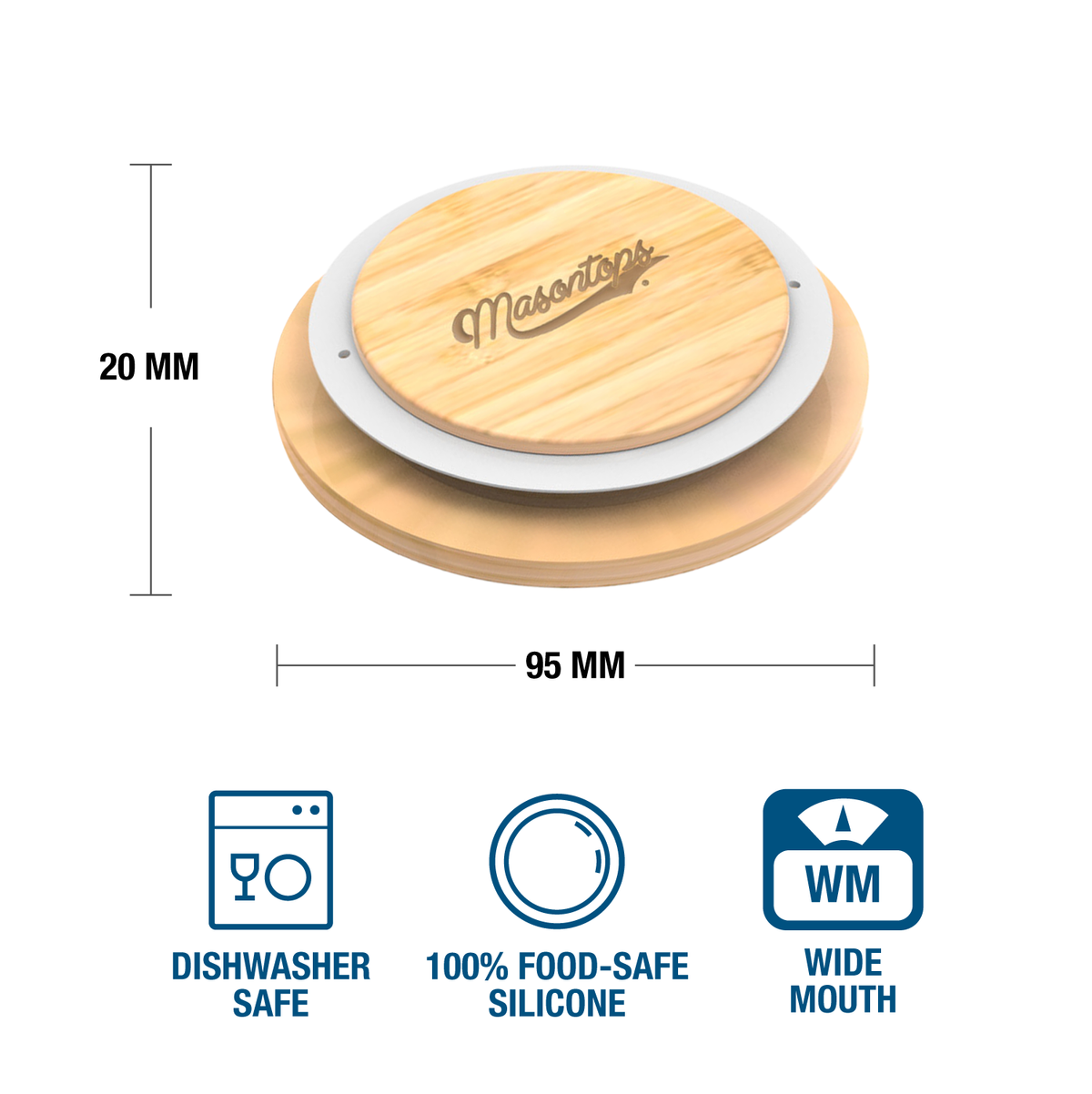 Timber Tops Bamboo Wooden Storage Lids - Masontops.com